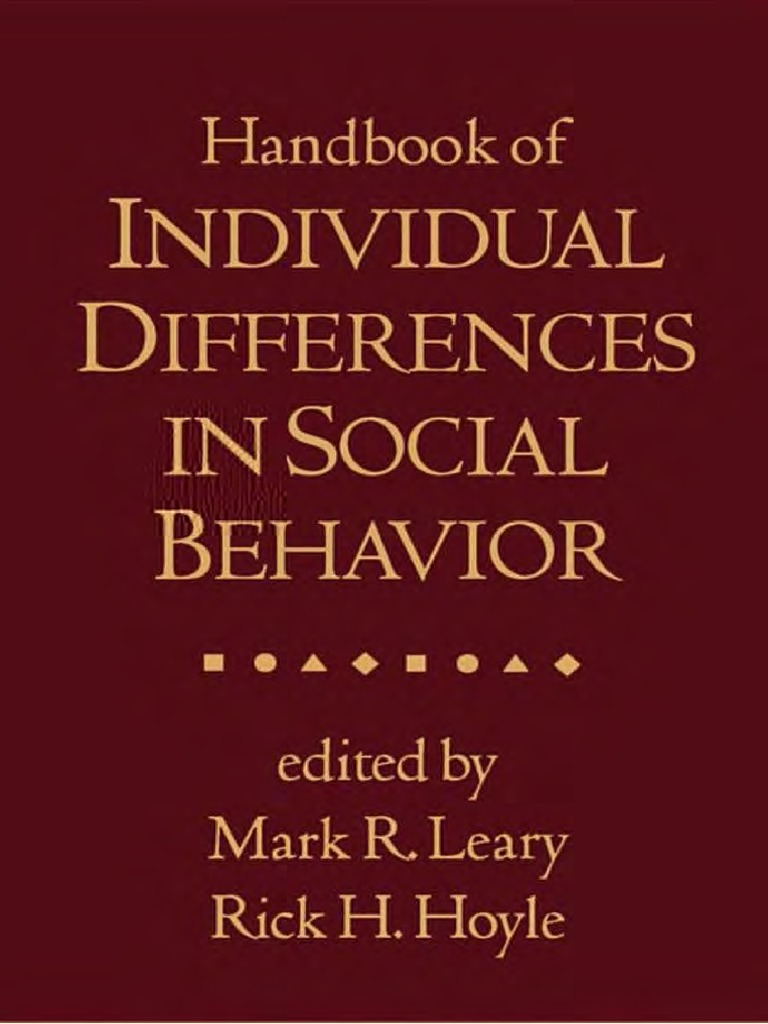 Handbook - of - Individual Differences in Social Behavior | PDF ... Handbook - of - Individual Differences in Social Behavior | PDF ...