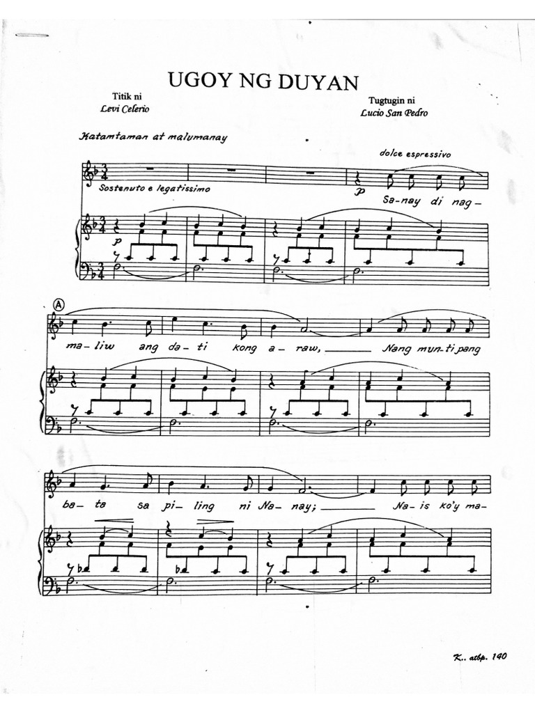 Ugoy NG Duyan - Lucio San Pedro | PDF