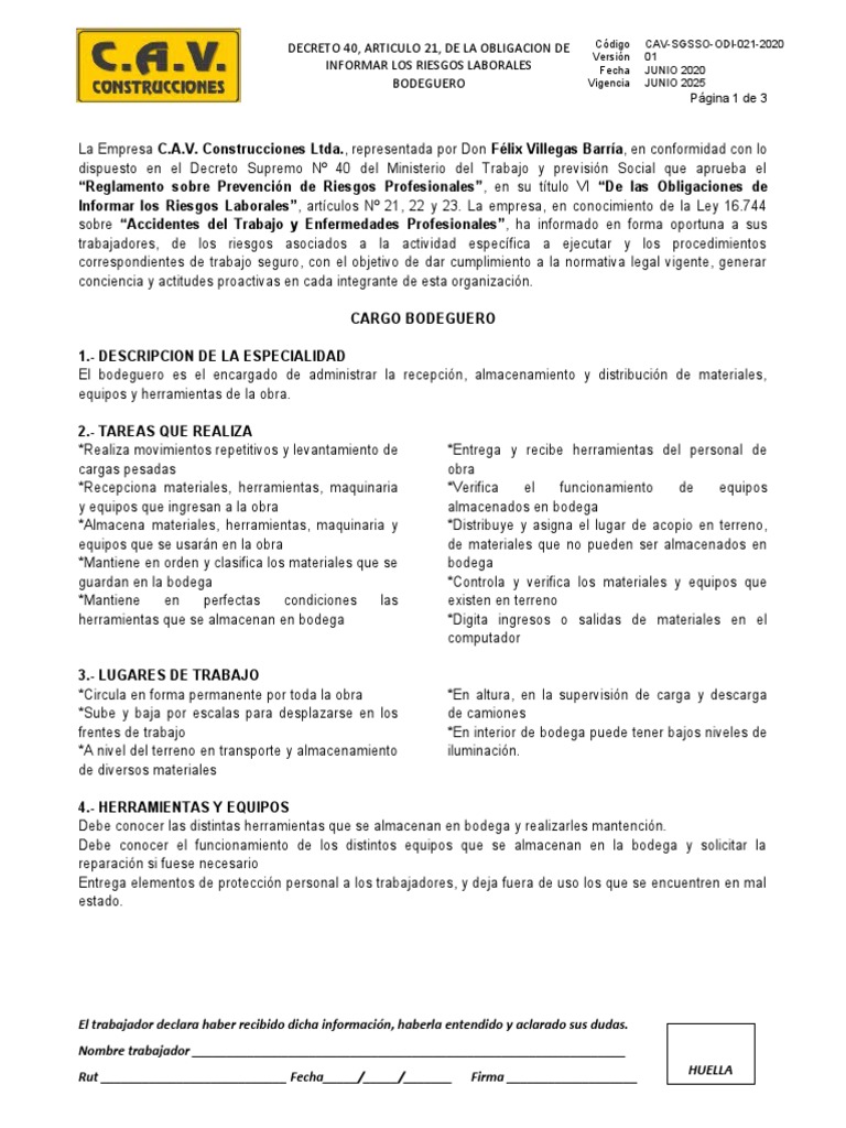 Cav Sgsso Odi 021 2020 D.S. Bodeguero | PDF