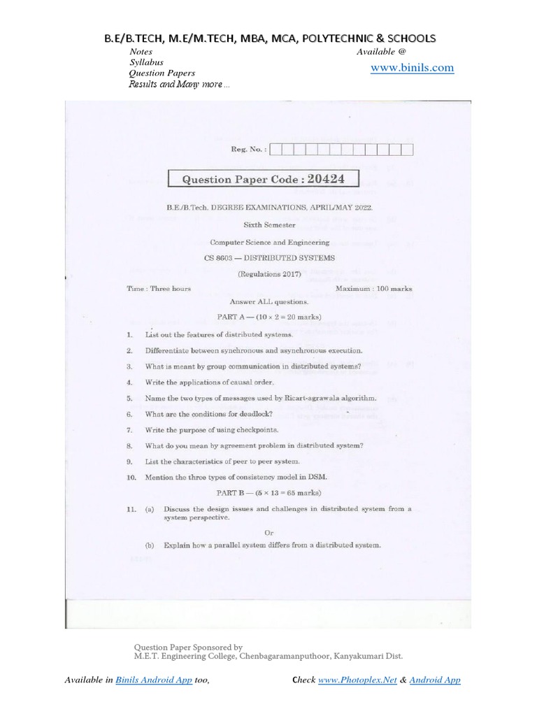 CS 8603 Distributed Systems - Watermark - Compress | PDF