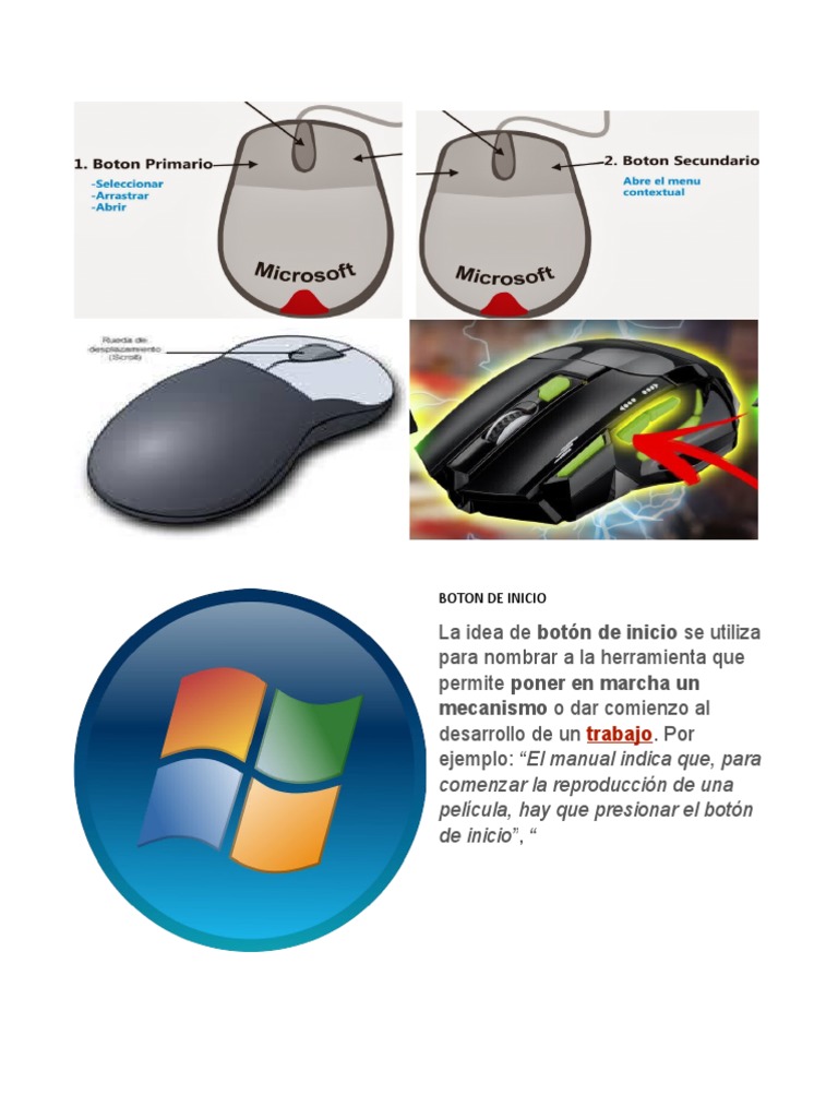 Botones y Partes Del Mause | PDF