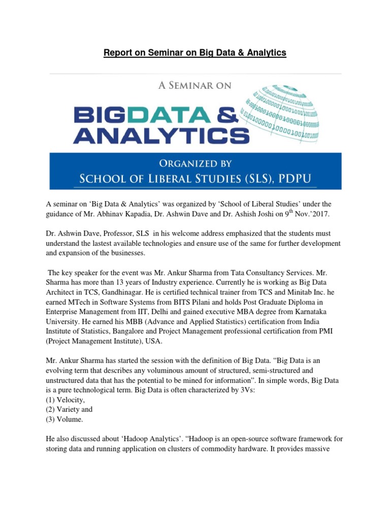 Big Data & Analytics Seminar Insights | PDF | Big Data | Automation