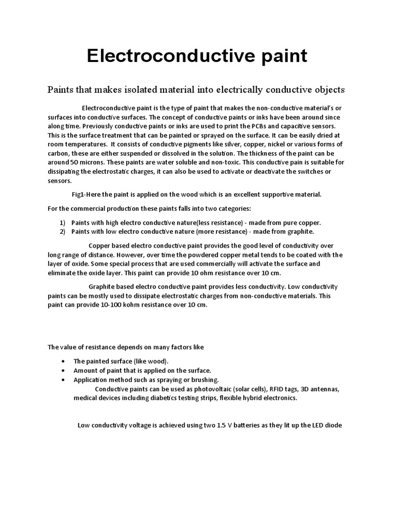 Electroconductive Paint Uses & Types | PDF | Home & Garden | Technology ...