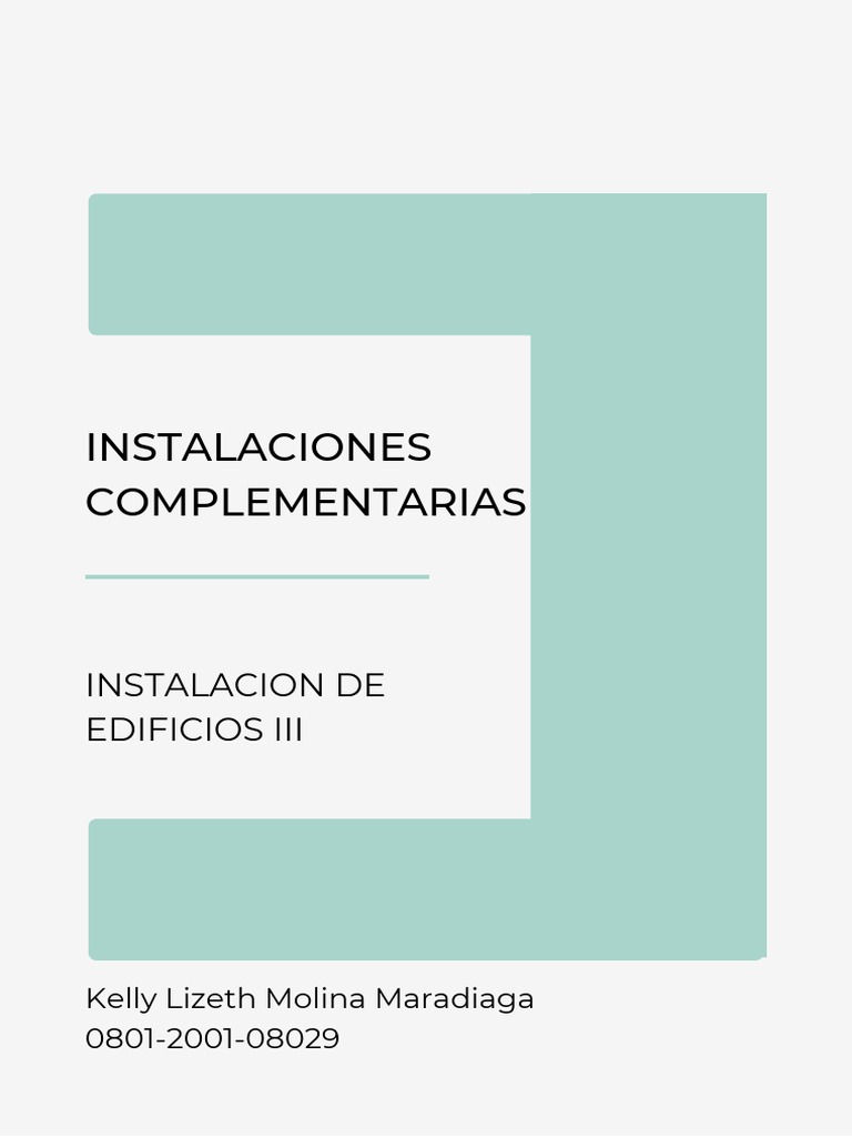 Instalaciones Complementarias | PDF