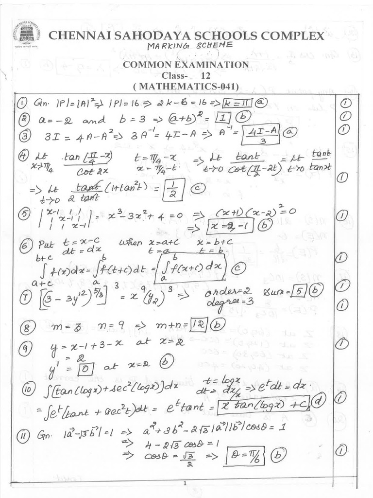 CSSC Class 12 Math MS Paper 2 | PDF