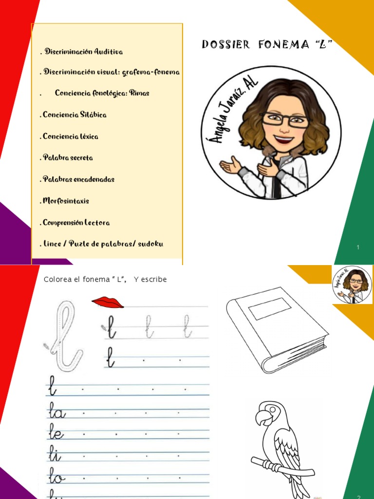 Actividades para el fonema "L" | PDF | Sílaba | Habla
