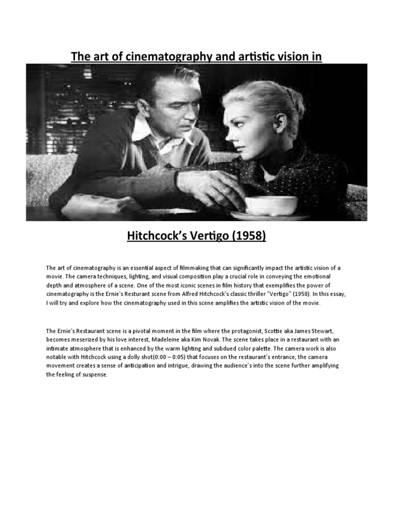 The Art of Cinematography and Artistic Vision in Hitchcock | PDF ...