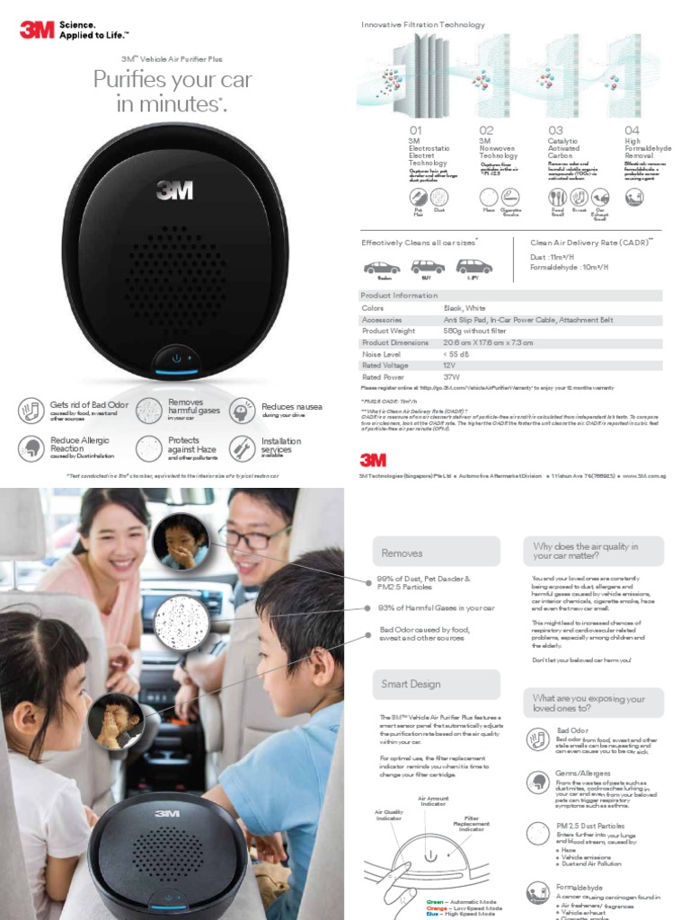 3m Smart Vehicle Air Purifier Plus Black For Exp - Pn38816 Catalogue | PDF | Air Pollution ...