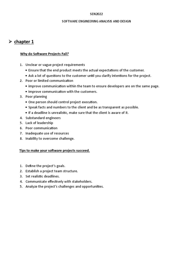 SEN2022 - Chapter 1 | Download Free PDF | Agile Software Development | Software Development Process