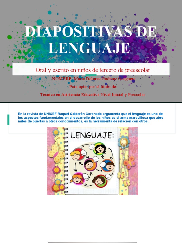 Diapositivas de Lenguaje | PDF