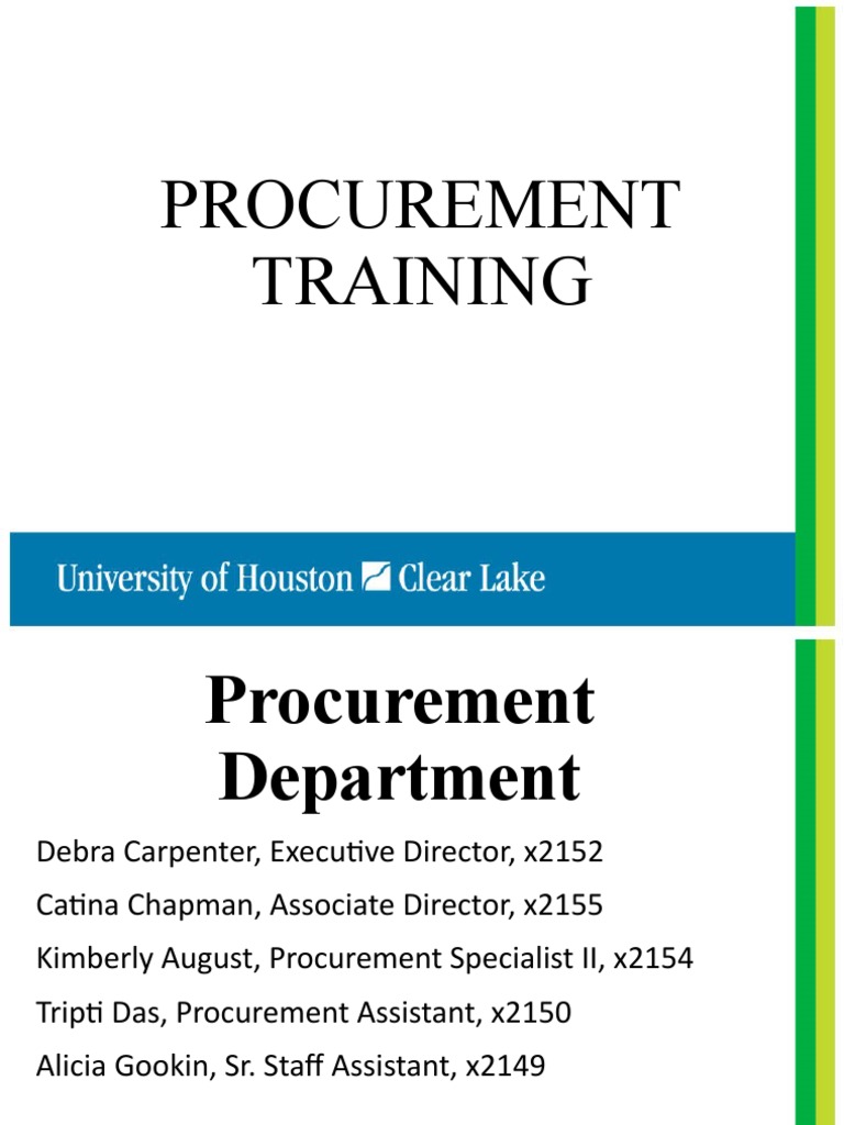 Procurement Training Powerpoint | PDF | Procurement | Accounts Payable