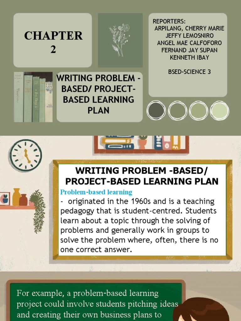 Chapter 2 Project and Problem Based Learning Plan | PDF | Project Based Learning | Pedagogy