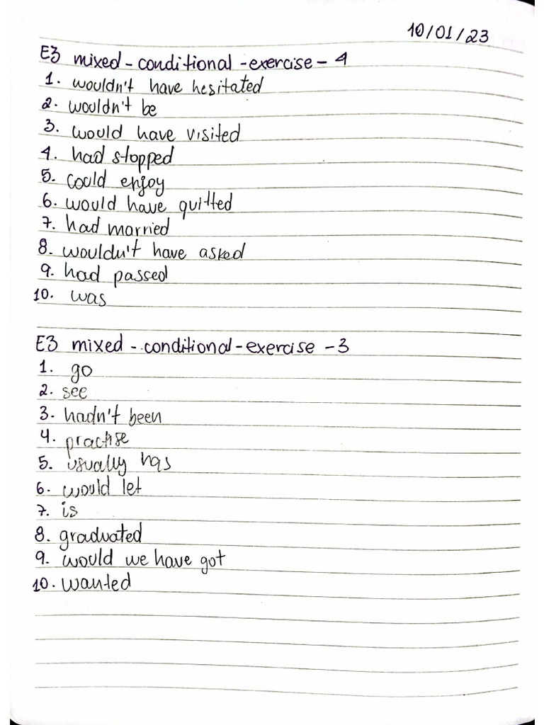 Unit 10 Conditionals. | PDF