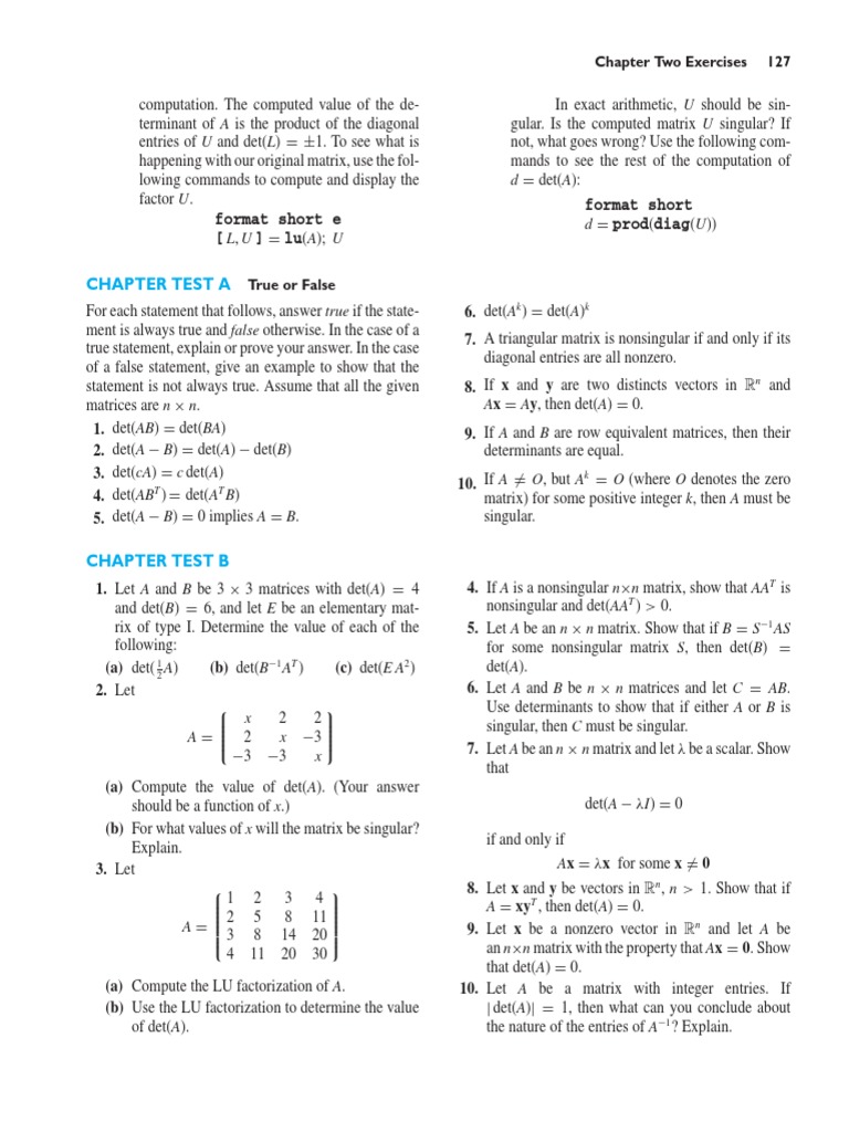Chapter - 2 Test | PDF | Matrix (Mathematics) | Mathematical Physics Chapter - 2 Test | PDF | Matrix (Mathematics) | Mathematical Physics