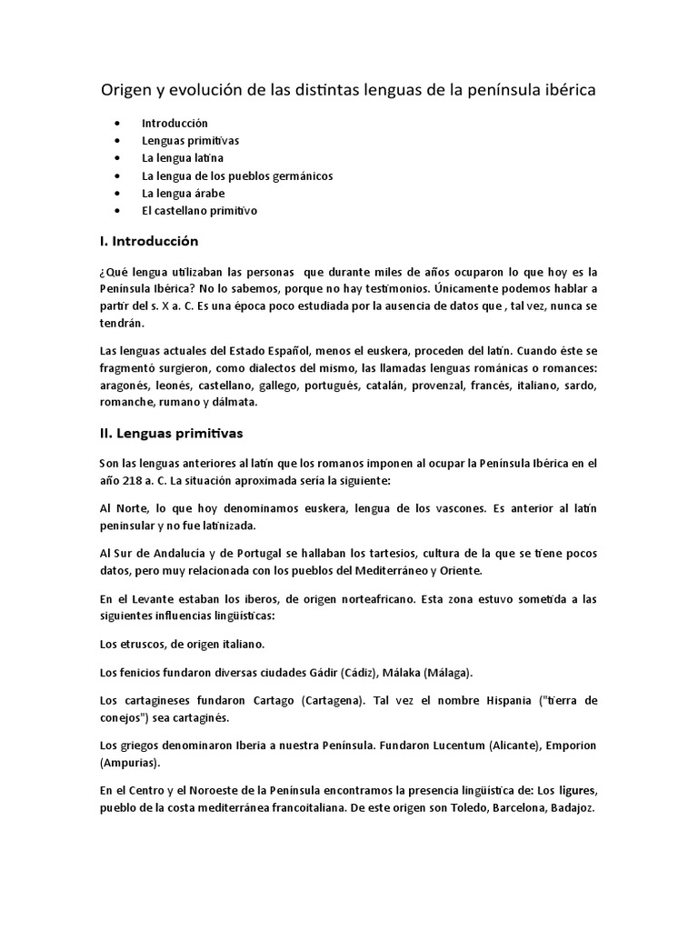 1 - Origen de Las Lenguas Ibéricas | PDF | Clásicos