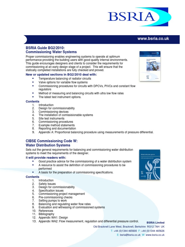 Commissioning Water Systems Set - Sample | PDF | Water | Physical Sciences