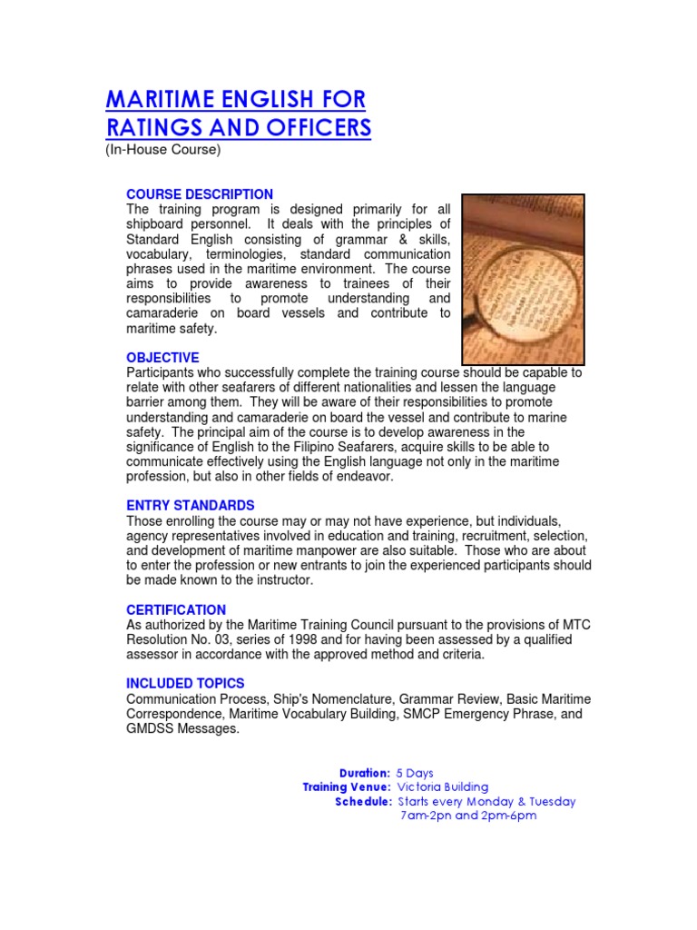 Maritime English | PDF | English Language | Cognition