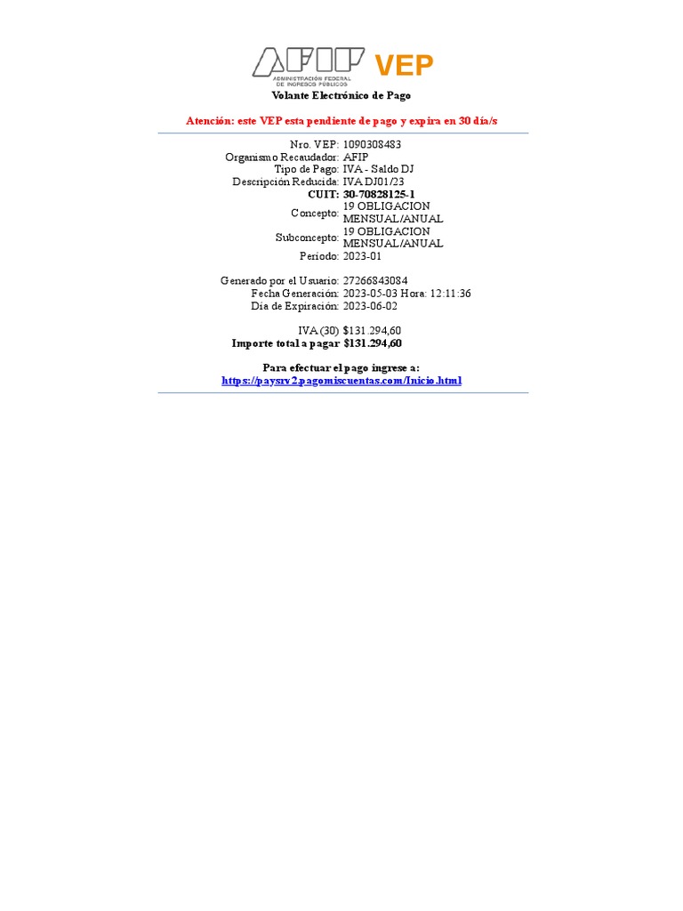 Vep Iva 01 2023 Wilze | PDF | Negocios