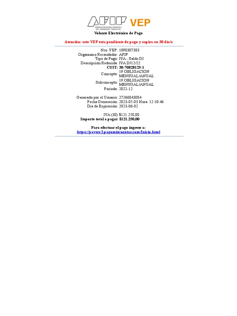 Vep Iva 12 2022 Wilze | PDF | Finanzas y administración del dinero