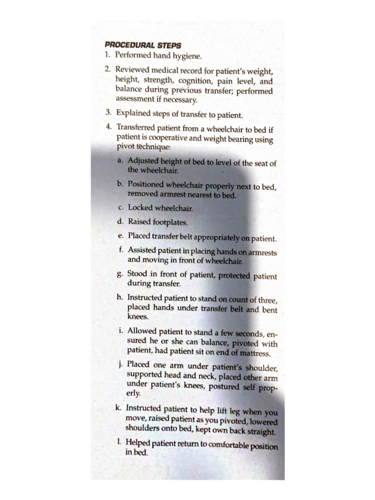 Wheelchair Transfer Techniques | PDF