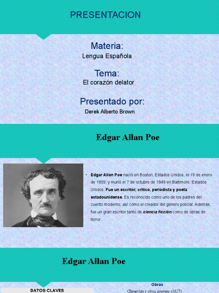 Edgar Allan Poe El Corazón Delator | PDF | Edgar Allan Poe