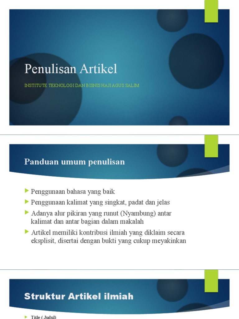 Penulisan Artikel | PDF
