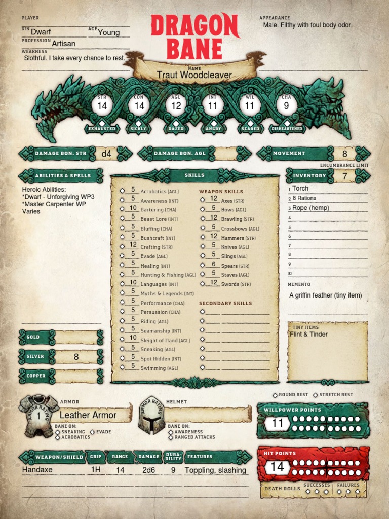 DB - Pregen - Young Dwarf Artisan | PDF | Tools | Equipment