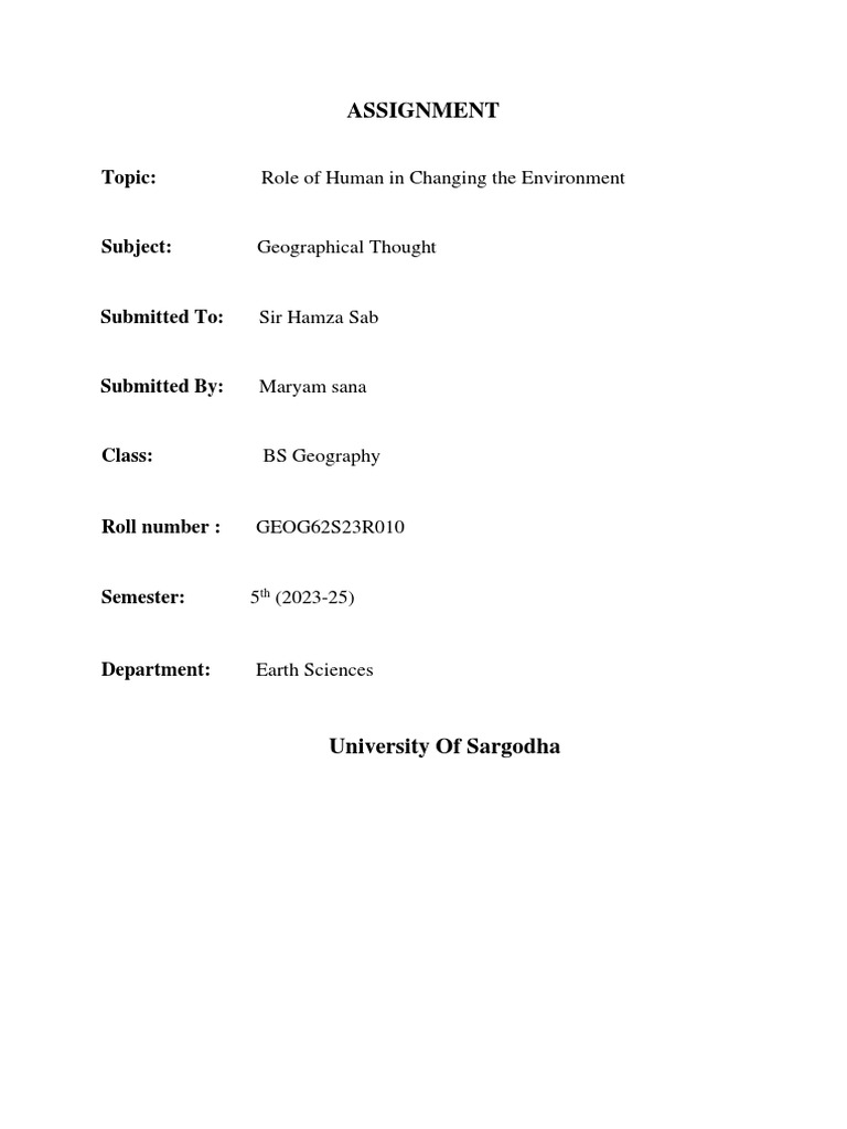 New Assignment TG | PDF | Climate Change | Natural Environment