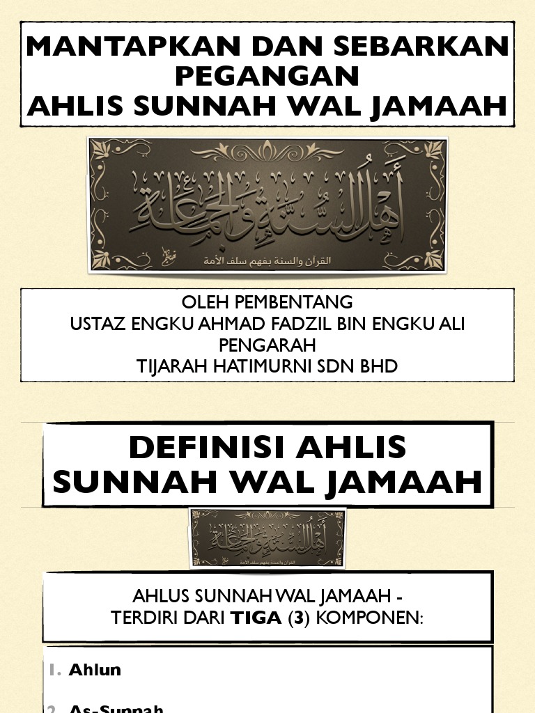Aswj A Mantapkan Dan Sebarkan Pegangan Ahlis Sunnah Wal Jamaah 2 | PDF