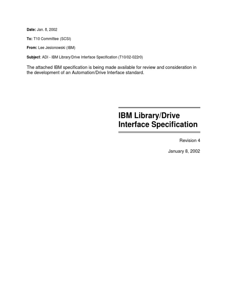IBM Library/Drive Interface Specification | PDF | Transmission Control Protocol | Booting