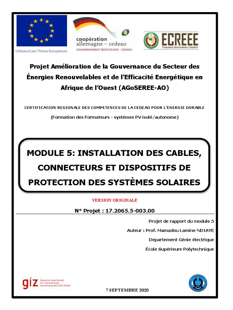Module5 Installation Protection PV - Draft - FR | PDF