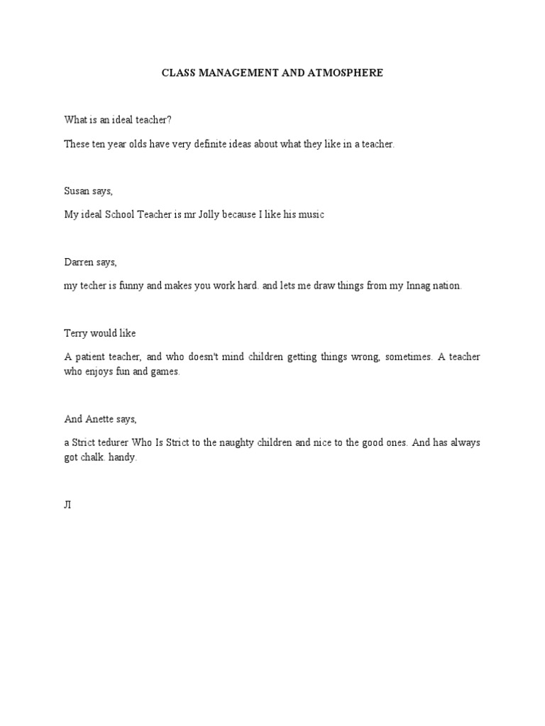 Creating a Positive Classroom Atmosphere | PDF | Classroom | Teachers