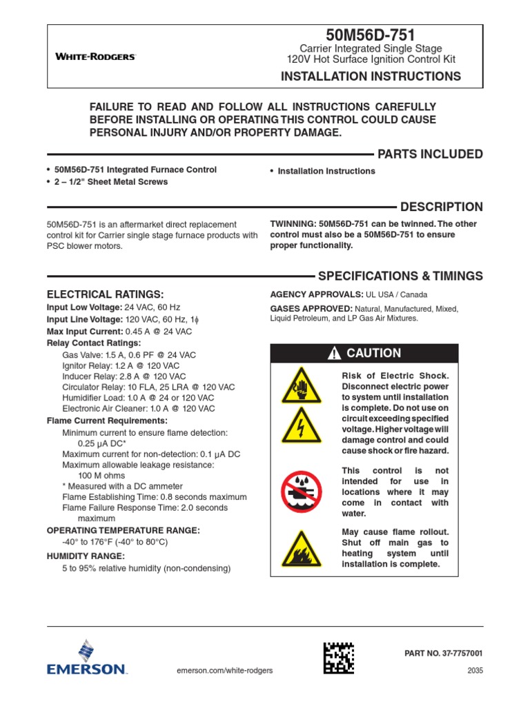 50m56d 751 Installation Instructions en 7170428 | PDF | Alternating ...