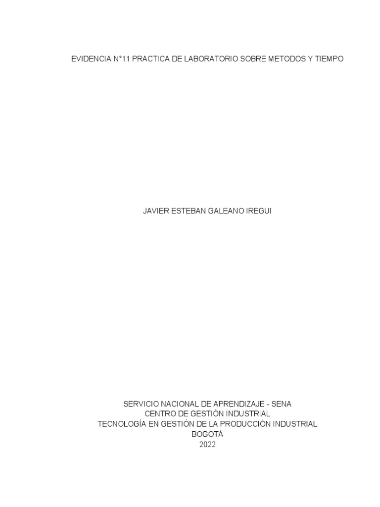 Informe Laboratorio | PDF | Lean Manufacturing | Economias