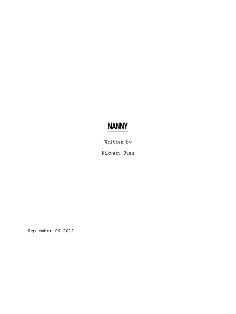 Nanny-Script Fyc 090622revised | PDF