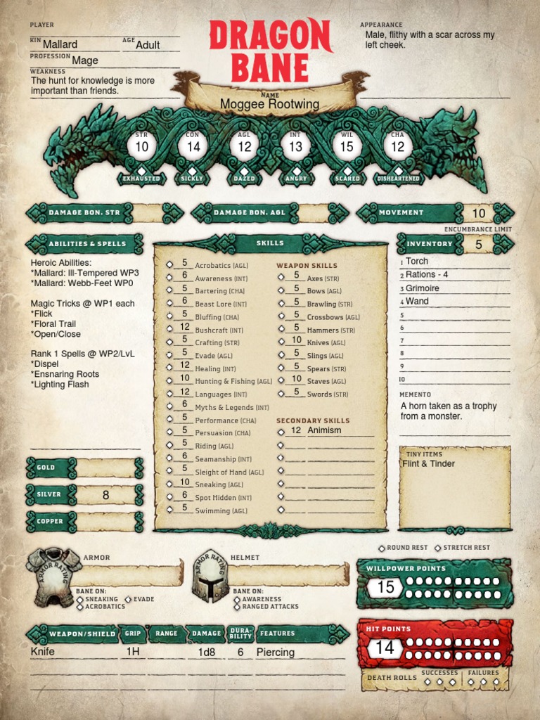 DB - Pregen - Adult Mallard Mage - Animism 2 | PDF | Equipment | Tools