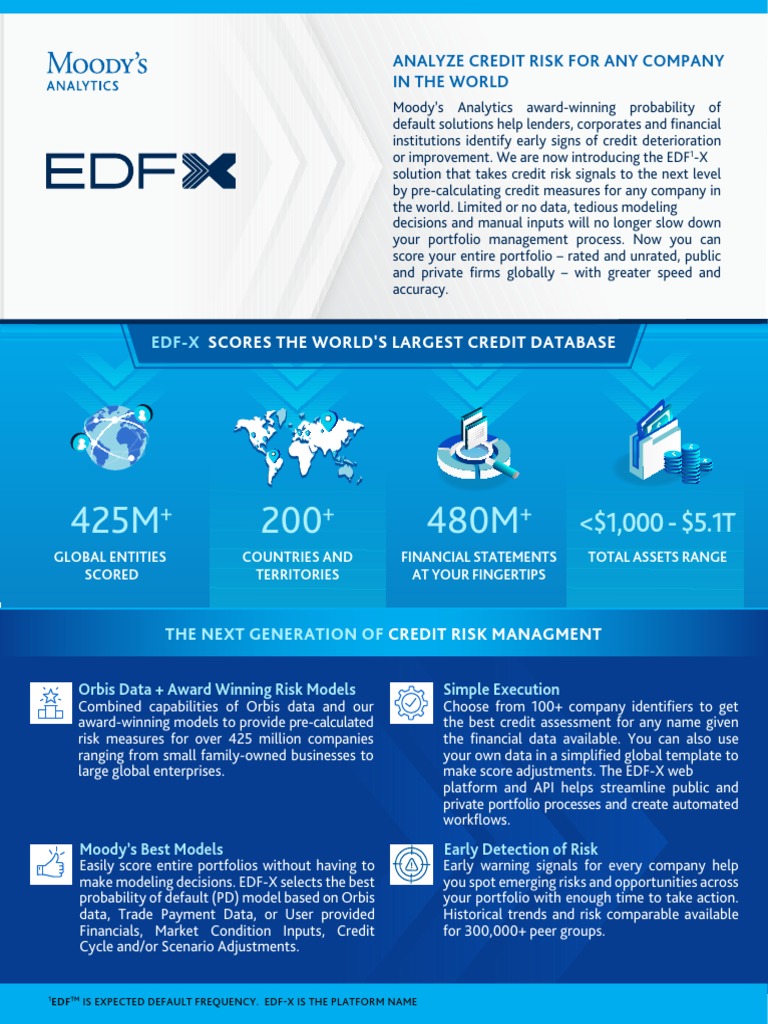 EDF-X Brochure | PDF | Credit Risk | Credit