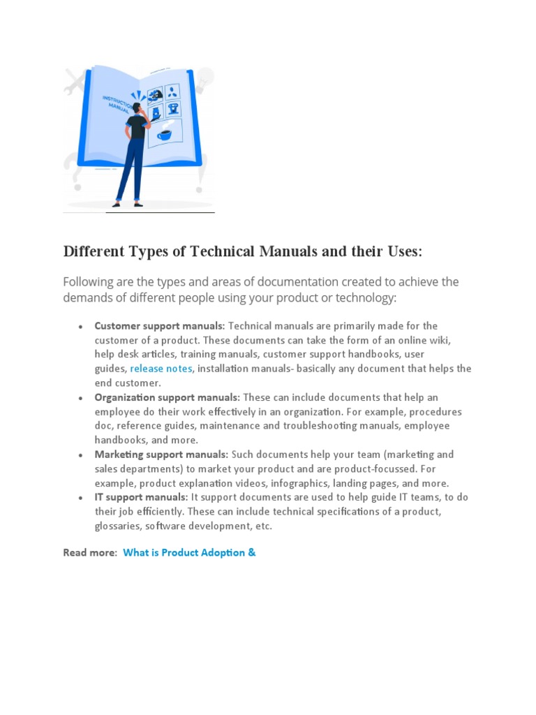 Different Types of Technical Manuals and Their Uses | PDF