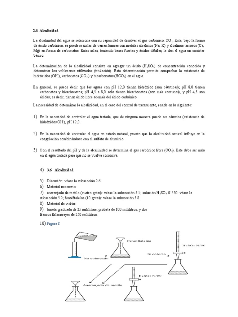 Alcalinidad Agua | PDF | Ácido | Carbonato