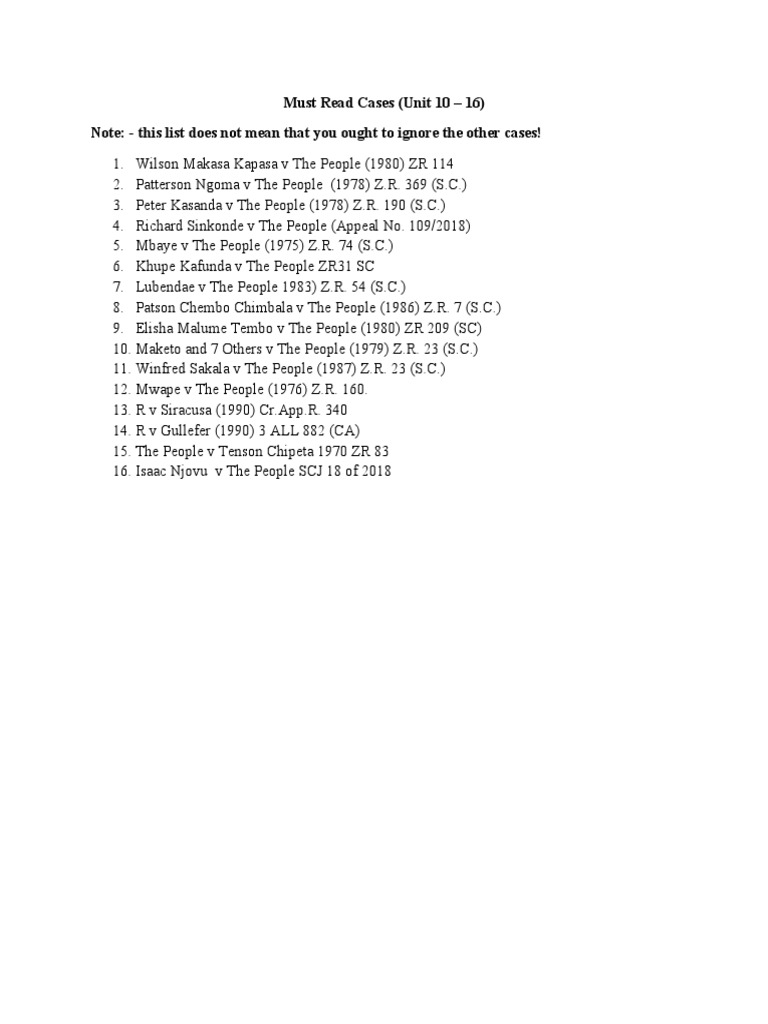 Must Read Cases | PDF