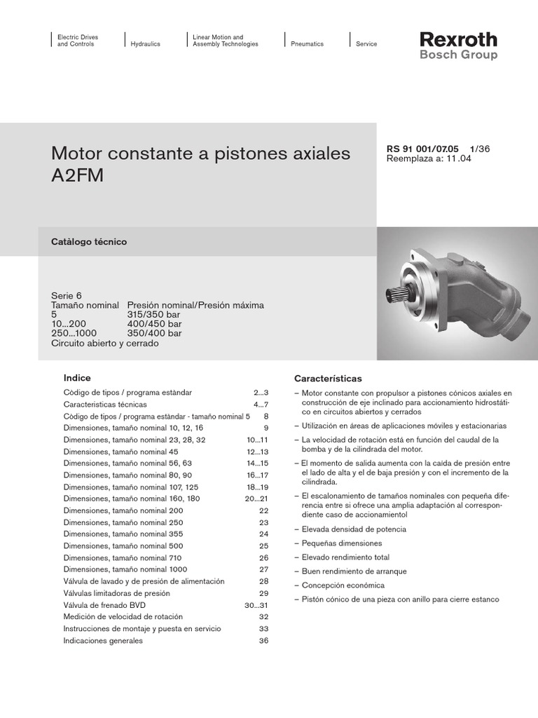 Motor Hidraulico | PDF | Rodamiento (Mecánico) | Temperatura