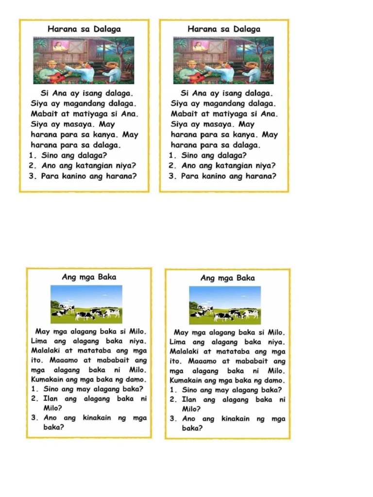 Filipino Reading Comprehension | PDF