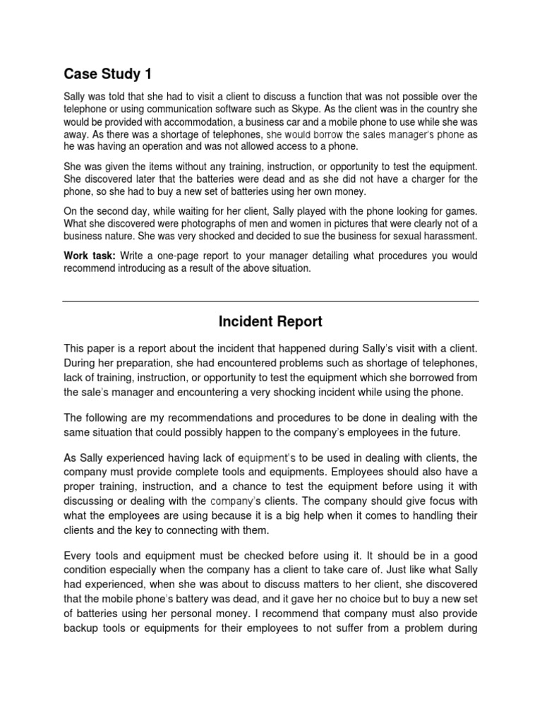 TOUR101 - Case Study 1-4 | PDF | Photocopier | Laptop