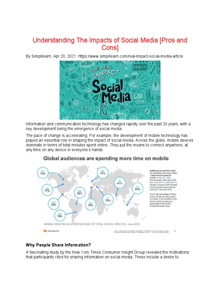 02 Understanding The Impacts of Social Media | PDF | Social Media ...
