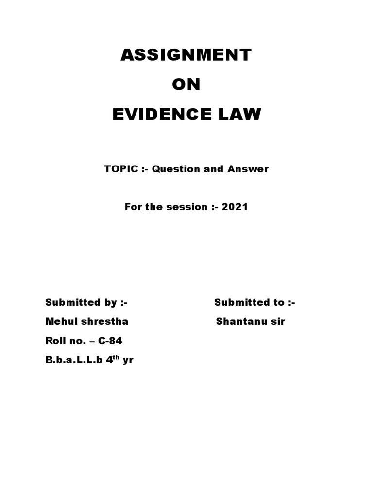 Evidence Act | PDF | Witness | Trials