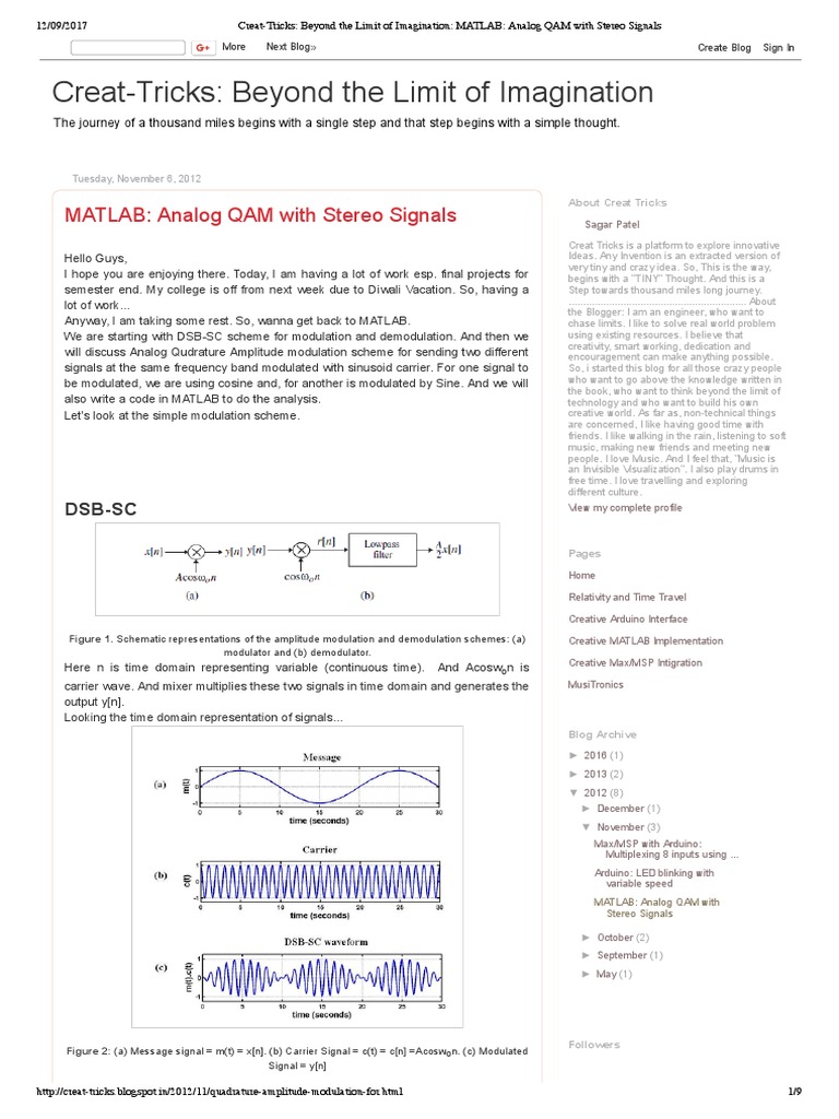 Creat-Tricks - Beyond The Limit of Imagination - MATLAB - Analog QAM ... Creat-Tricks - Beyond The Limit of Imagination - MATLAB - Analog QAM ...