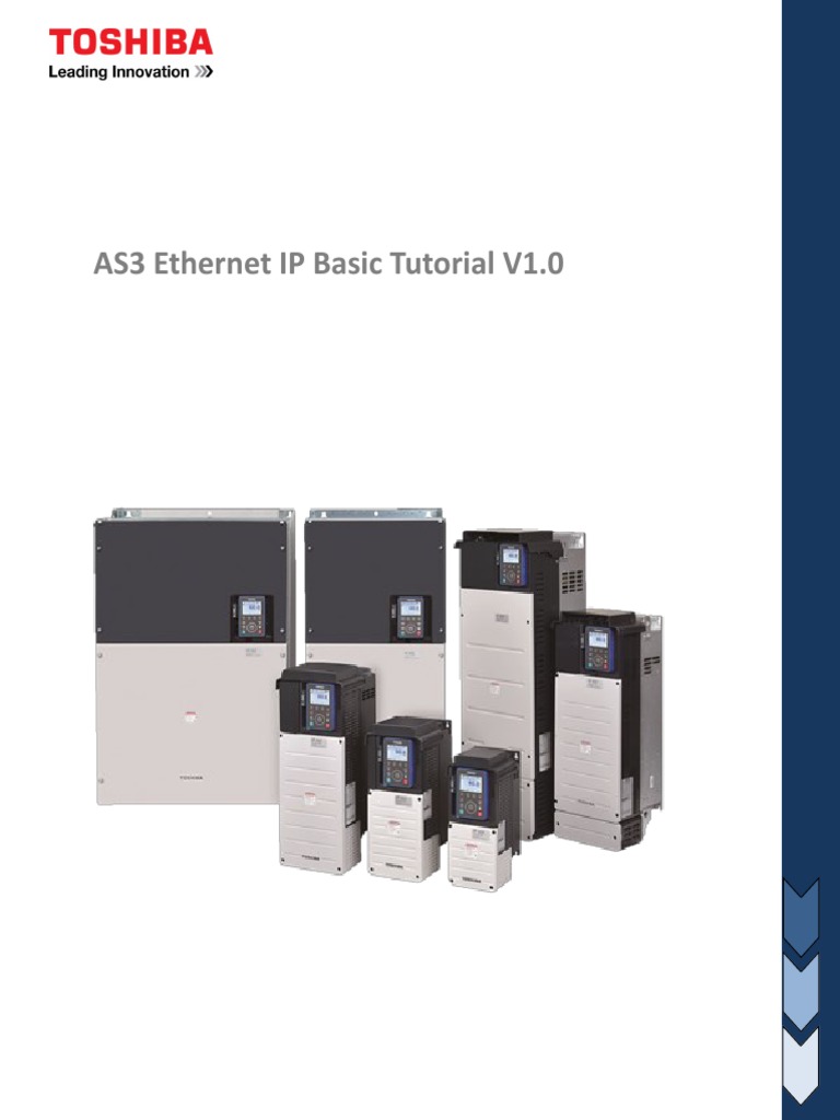 AS3 - Application Note 1.0 Ethernet IP Basic Tutorial Toshiba Over ... AS3 - Application Note 1.0 Ethernet IP Basic Tutorial Toshiba Over ...