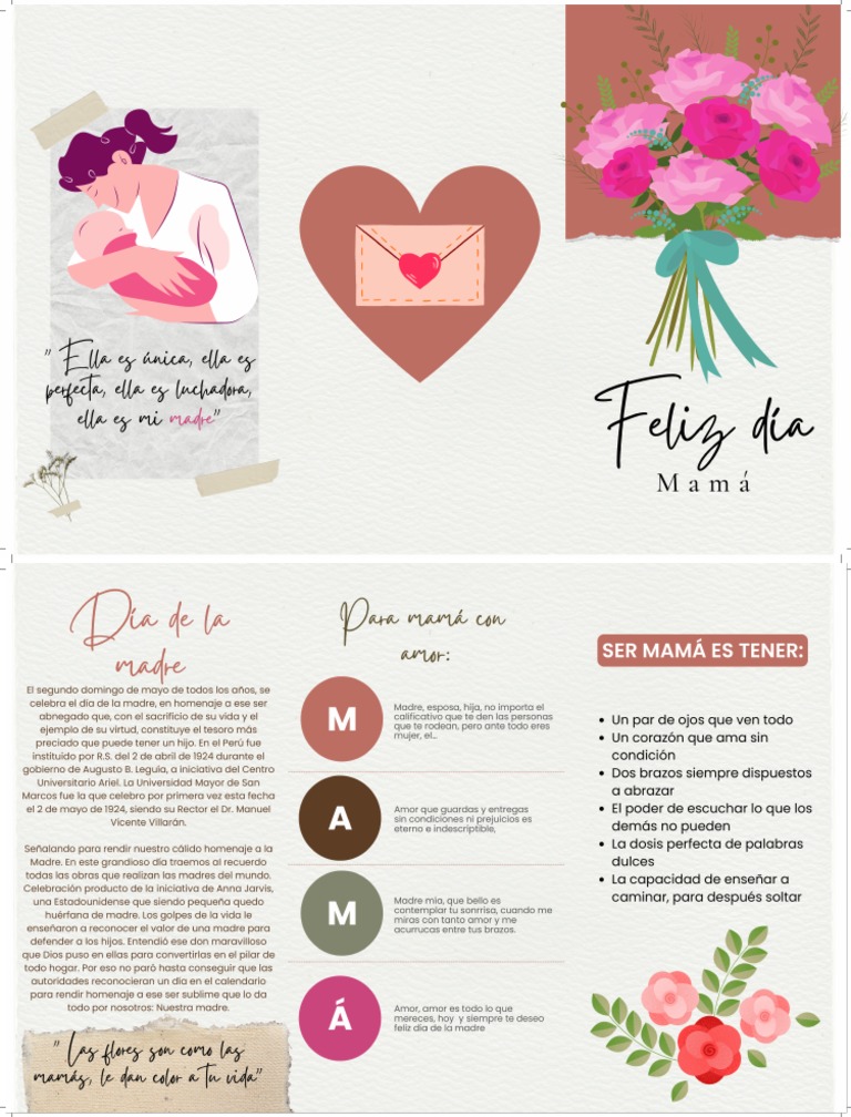 Triptico Dia De Las Madres Pdf