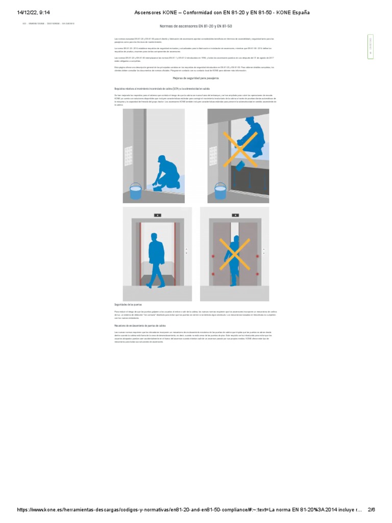 Ascensores KONE - Conformidad Con EN 81-20 y EN 81-50 - KONE España | Descargar gratis PDF ...