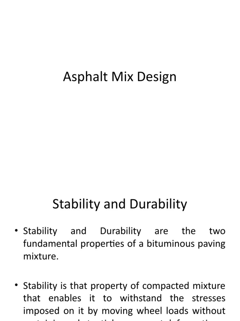 Marshall Asphalt Mix Design Overview | PDF | Asphalt | Road Surface